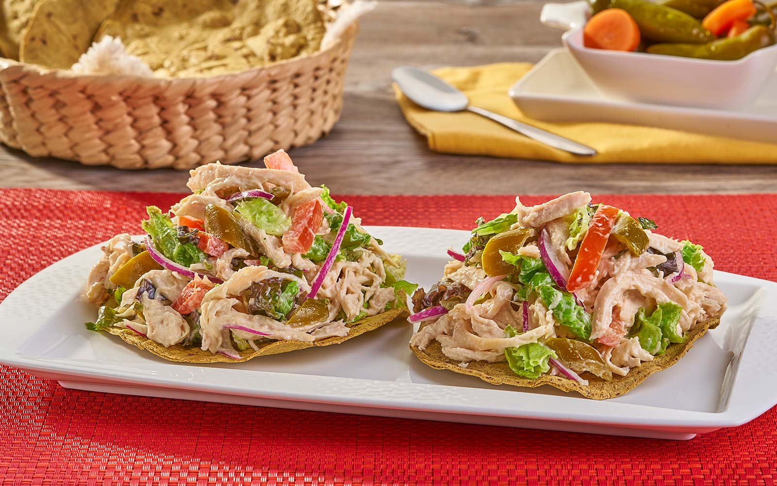 Tostadas De Pollo Receta Tostadas De Salpicón (Pollo) | Delmonte