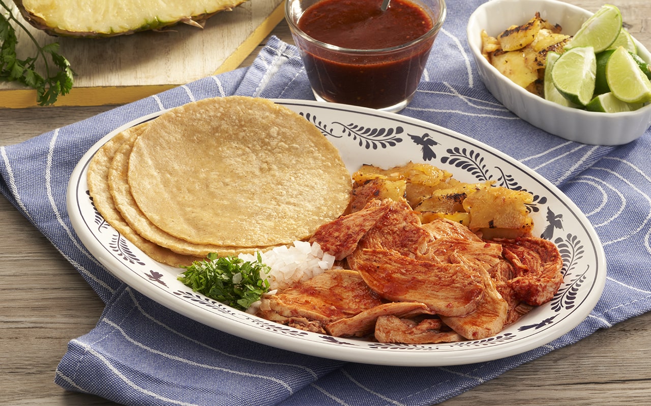 Pavo al pastor y Salsa Borracha con Cerveza