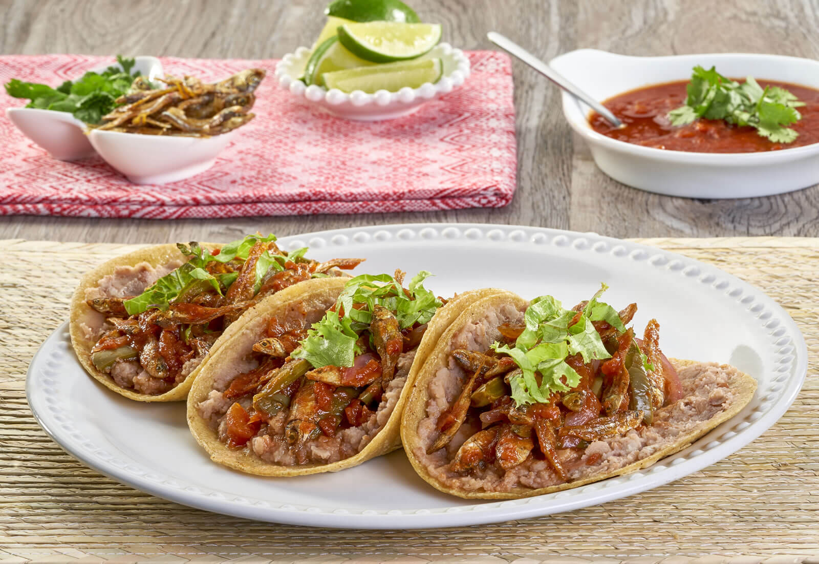 Tacos de charales al chipotle - Recetas | La Costeña®